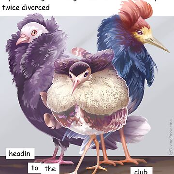 "Birds that look twice divorced" Art Print for Sale by DivinePasserine | Redbubble