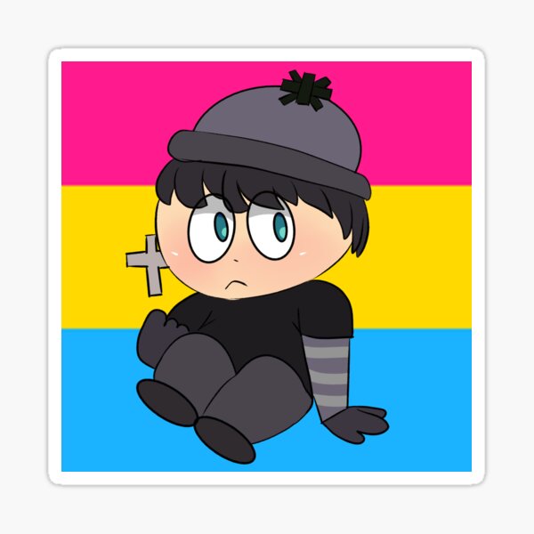 "Pan Emo Stan" Sticker for Sale by Deviltown13 | Redbubble