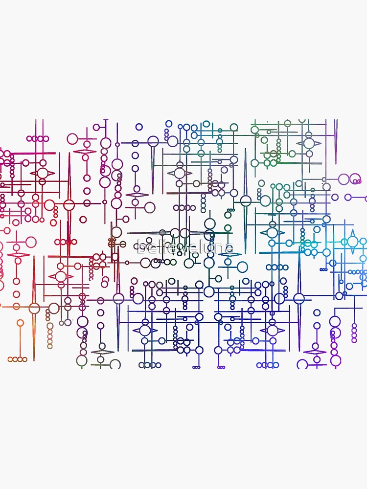 "Multi Coloured Kree Symbols" Sticker for Sale by believeluna | Redbubble