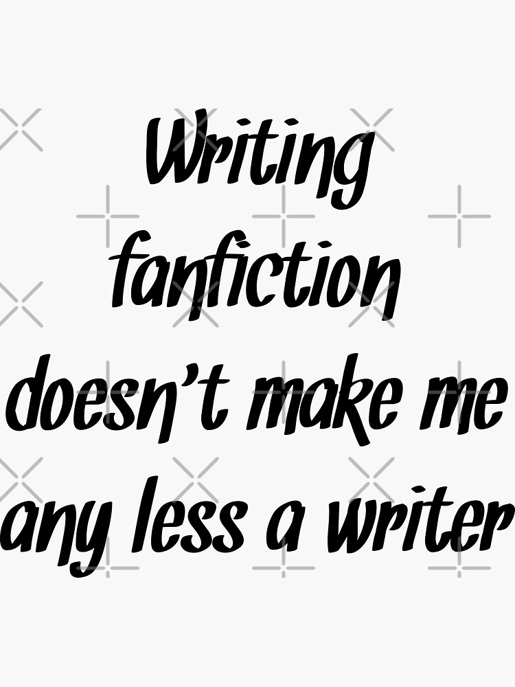 "Writing fanfiction " Sticker for Sale by RaionKeiji | Redbubble