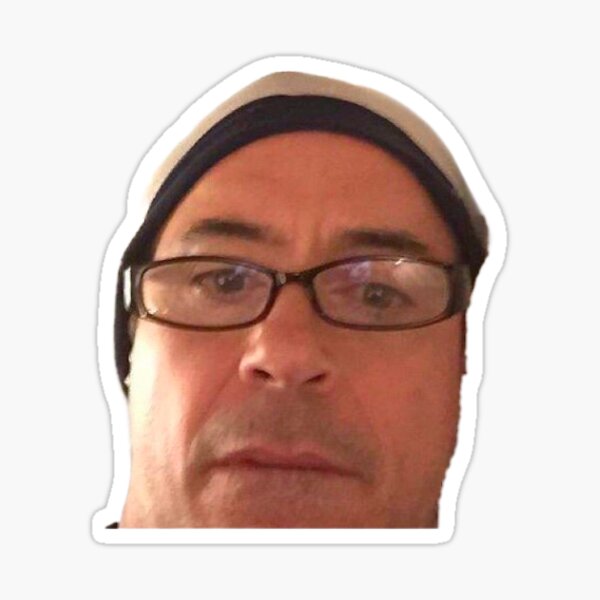 "Robert Downey Jr RDJ Confused Meme" Sticker for Sale by madisonrose13 ...