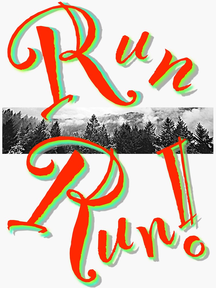 "Run Forest Run! 01" Sticker for Sale by RaoulFoto4 | Redbubble