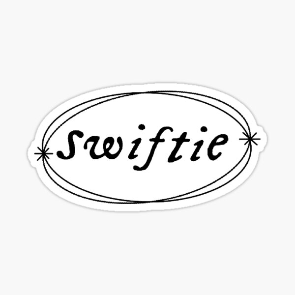 "Black swiftie" Sticker for Sale by dazedstickerz | Redbubble