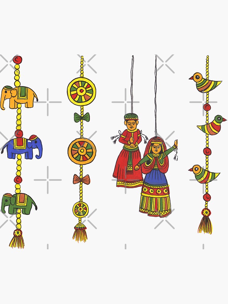 "Decoration with Rajasthani phad painting, wall hanging design ...