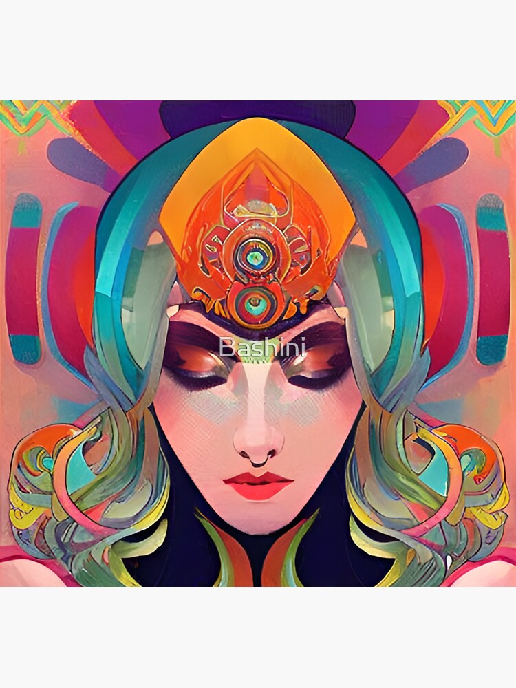 "Retro Abstract Multi Colour Pattern" Sticker for Sale by Bashini ...