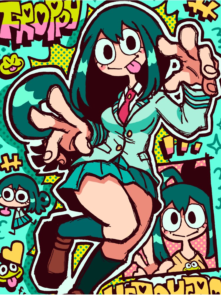 "mha froppy" Sticker for Sale by Frogsneeze | Redbubble