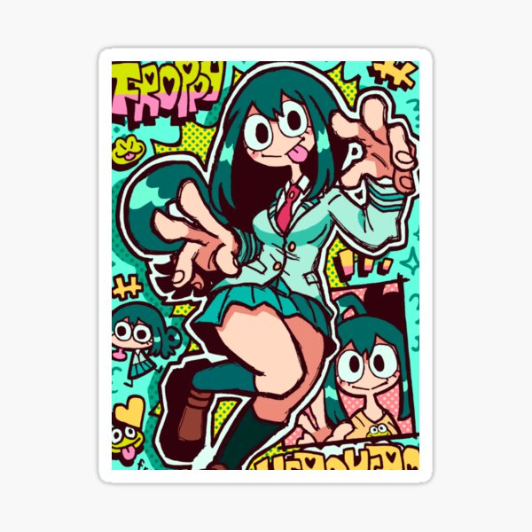 "mha froppy" Sticker for Sale by Frogsneeze | Redbubble
