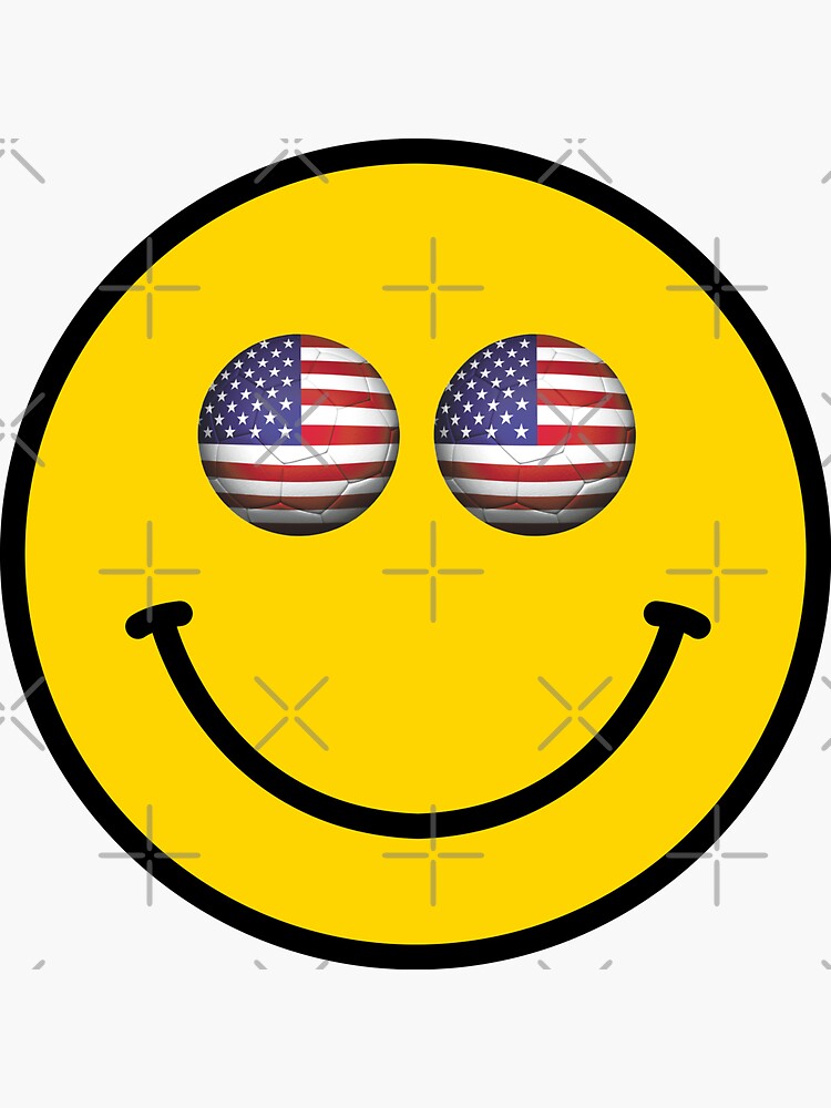 "USA Football Smiley Face" Sticker for Sale by Amadhaun13 | Redbubble