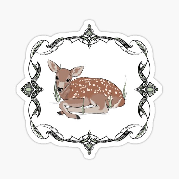 "Woodland Fawn " Sticker for Sale by Ramonalaird | Redbubble