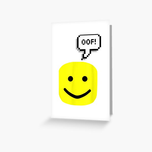"Oof Noob Game Text Bubble Meme" Greeting Card for Sale by ...
