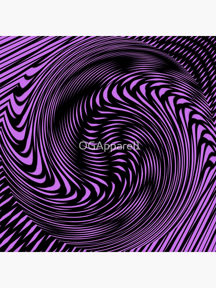 ". spinning swirling purple black abyss wallpaper design " Sticker for ...
