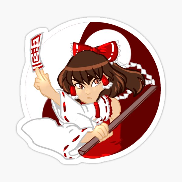 "Reimu Hakurei-EOSD" Sticker by dogtit | Redbubble