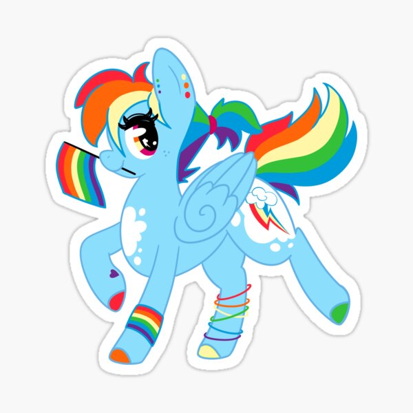 "Pride Rainbow Dash" Sticker for Sale by dovahkiira | Redbubble