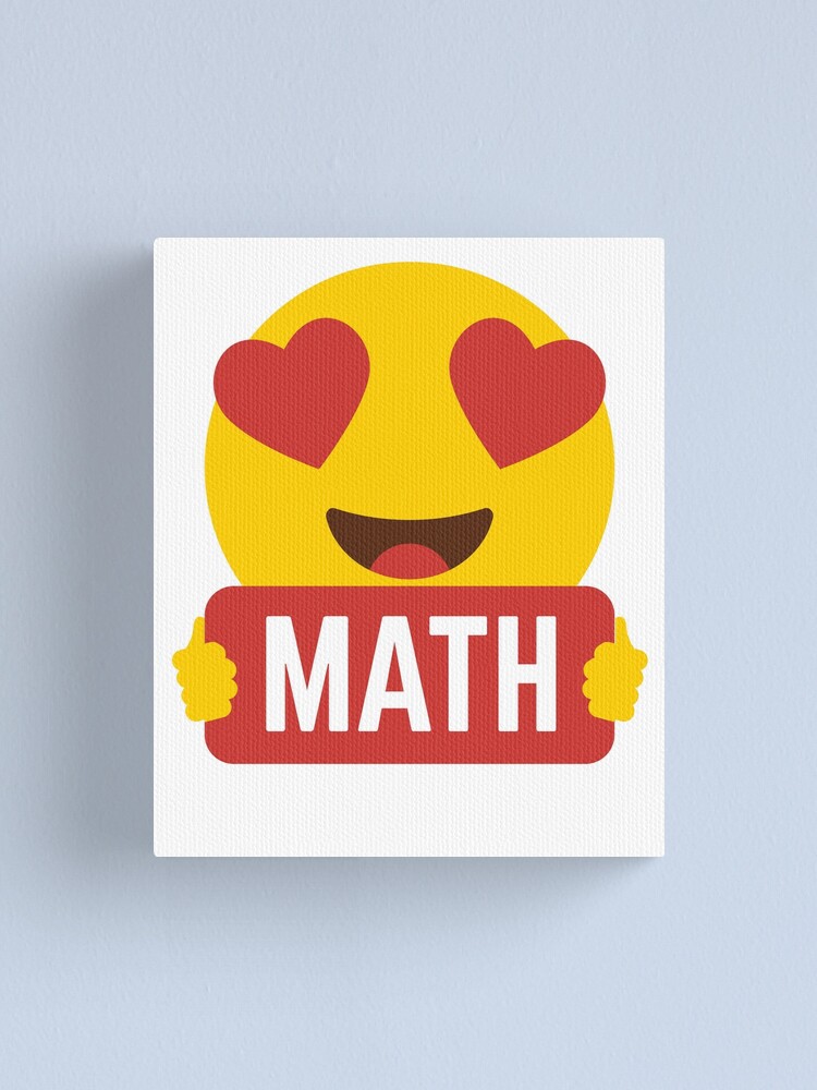 I Love Math Mathlete Heart Eye Emoji Emoticon Funny Math Mathlete