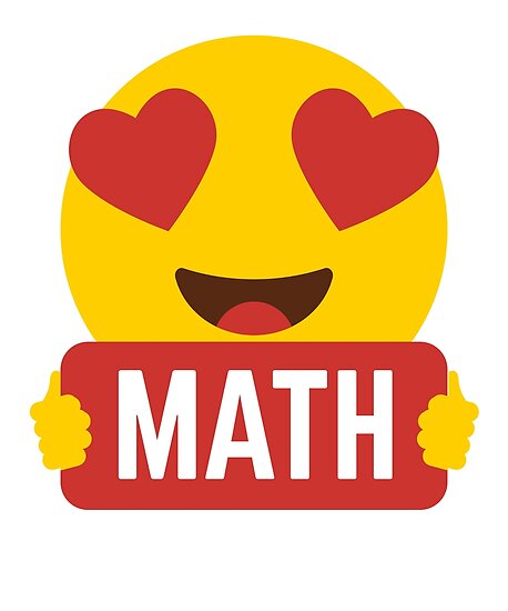 Póster «Me encanta MATH MATHLETE Heart Eye Emoji Emoticon Funny MATH ...