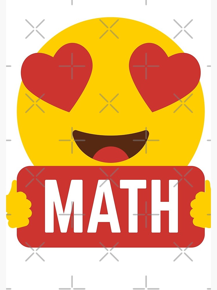 "I love MATH MATHLETE Heart Eye Emoji Emoticon Funny MATH MATHLETE ...