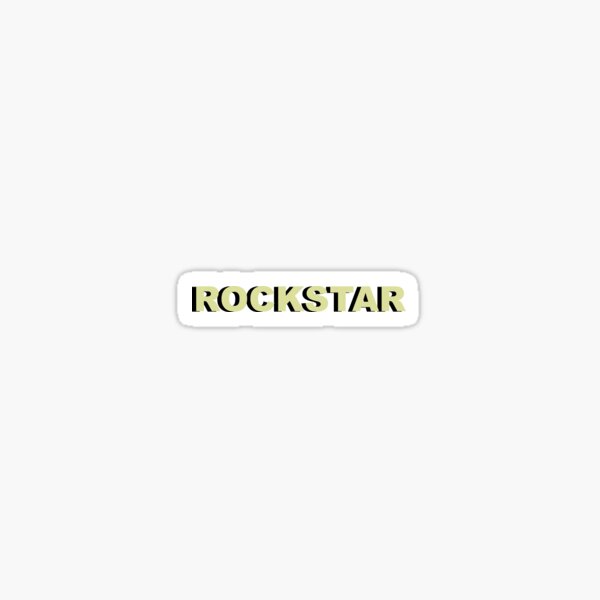 "ROCKSTAR" Sticker by heyitsad | Redbubble