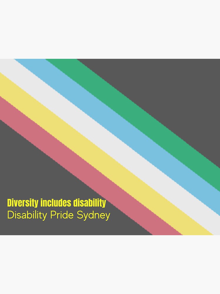 "Disability Pride Flag: Diversity includes disability" Sticker for Sale ...