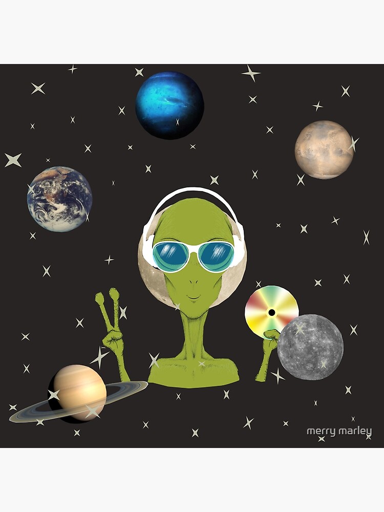 "DJ ALIEN IN SOLAR SYSTEM" Poster for Sale by venusmerve | Redbubble