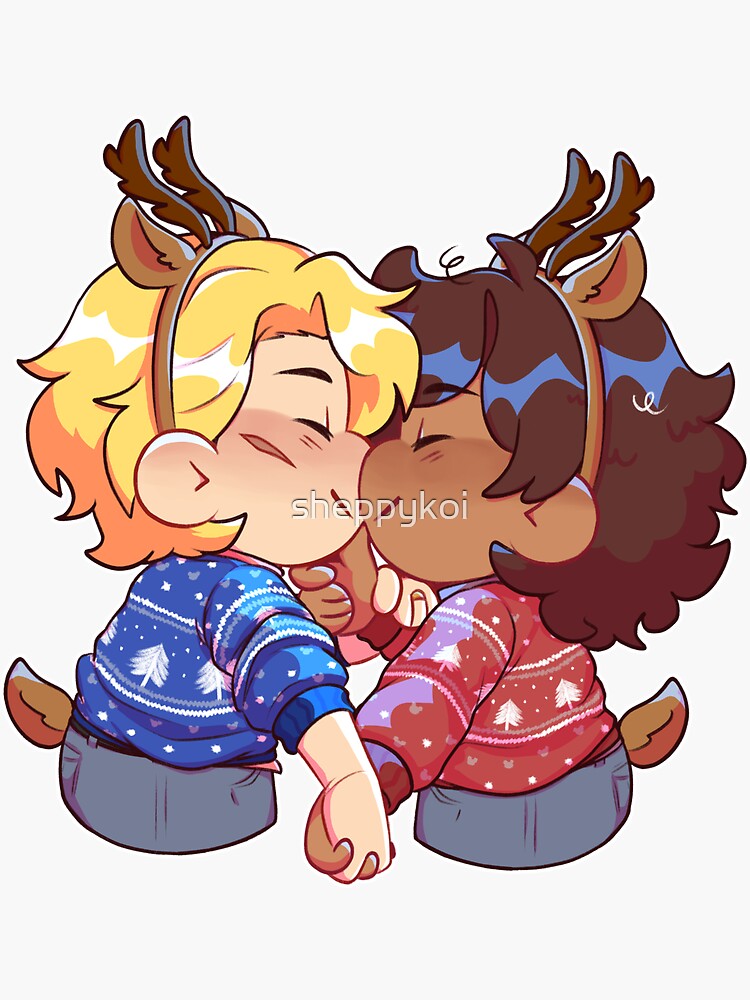 "Reindeer Sashanne" Sticker for Sale by sheppykoi | Redbubble
