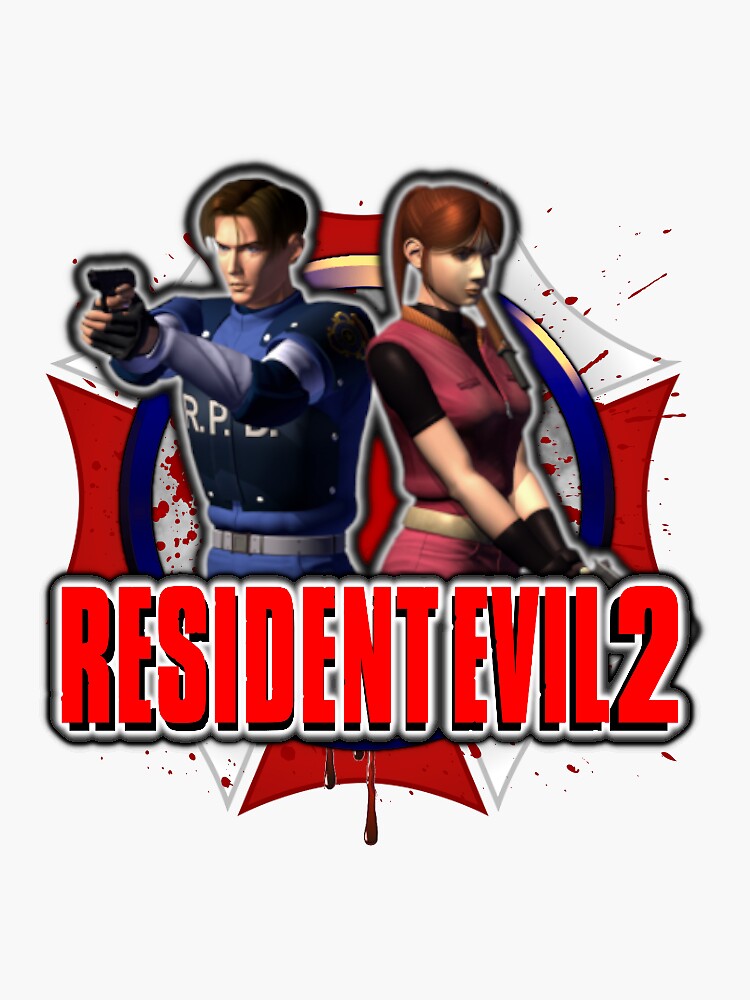 "Resident Evil 2 (PSX) logo" Sticker by FirzeCrescent | Redbubble