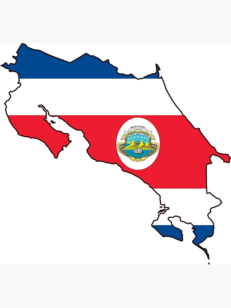 "Costa Rica Flag Map" Poster for Sale by lilyandart | Redbubble