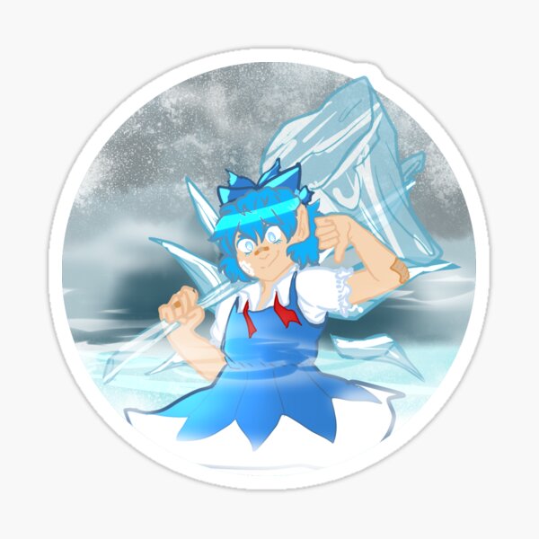 "Cirno-EOSD" Sticker by dogtit | Redbubble
