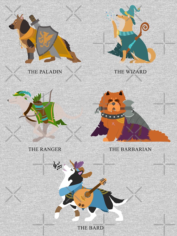 "Dungeons And Doggos" T-shirt for Sale by ExtraSolar | Redbubble ...