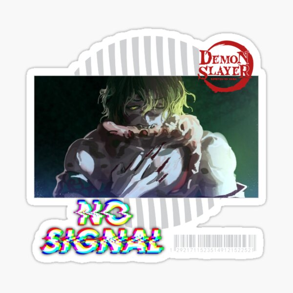 "No signal gyutaro" Sticker for Sale by Mimik006 | Redbubble