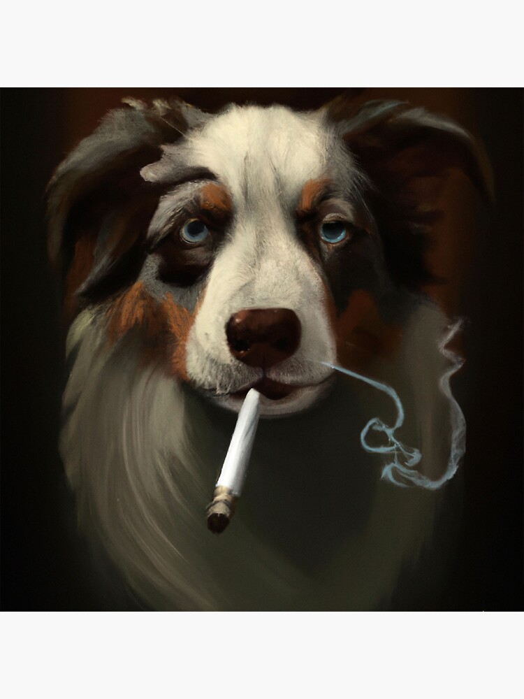 "Dog Smoking a Cigarette" Sticker for Sale by thechillshop | Redbubble