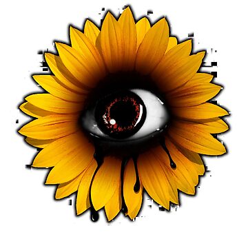 "Weirdcore glitchy sunflower eye" Sticker for Sale by spacething ...