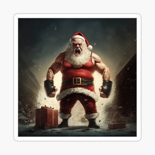 "Bad Santa is coming for you" Sticker for Sale by ai-miilk | Redbubble