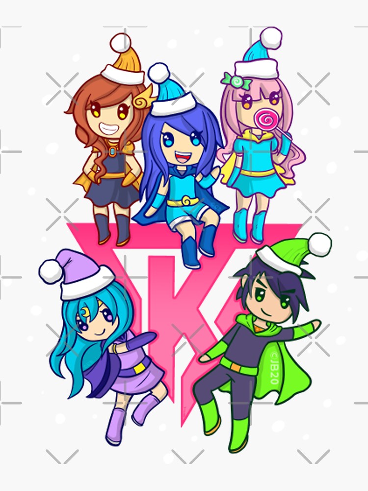 "Funneh Krew Christmas Meme Cuties" Sticker for Sale by SkyRed233 ...