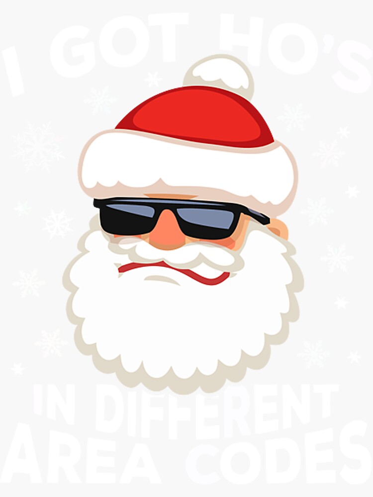 "christmas santa hos in different area codes" Sticker for Sale by ...