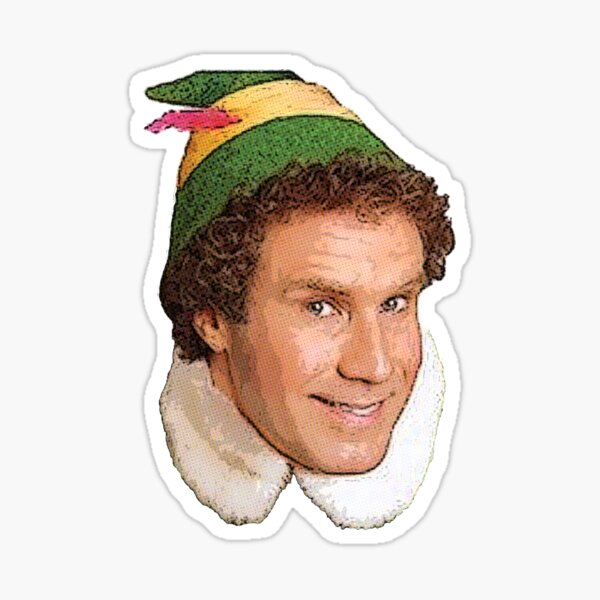 "Buddy the Elf / Will Ferrell / Christmas Movie " Sticker for Sale by ...