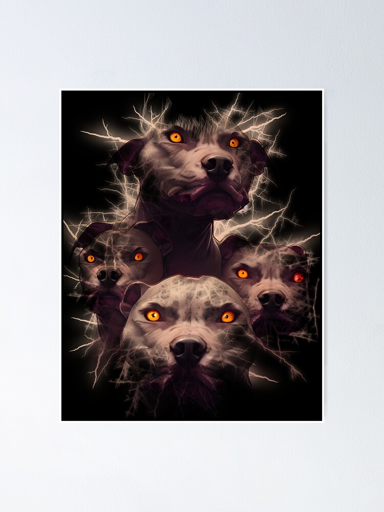 "Dogs from Hell, lightning sillhoutte" Poster for Sale by AISHOPPE ...
