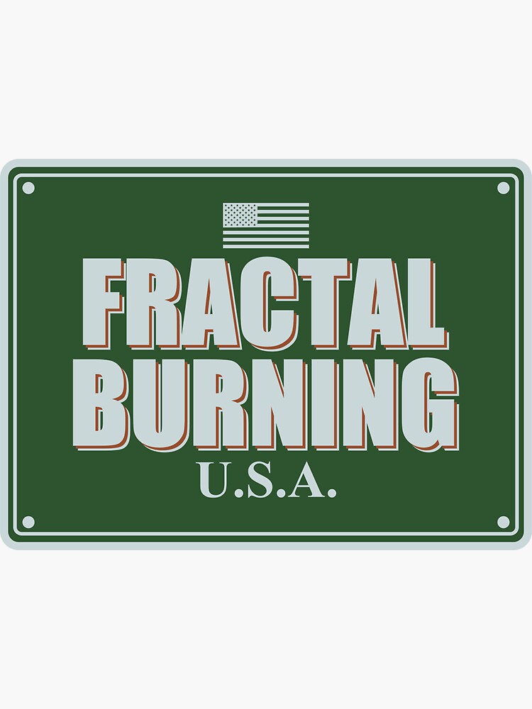 "Fractal Burning USA" Sticker for Sale by LightningArtTS | Redbubble