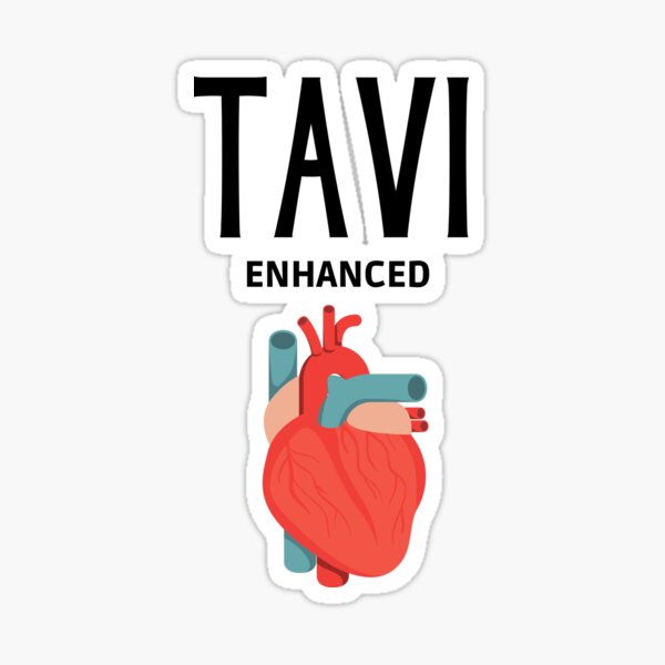 "TAVI Enhanced - Transcatheter aortic valve implantation" Sticker for ...
