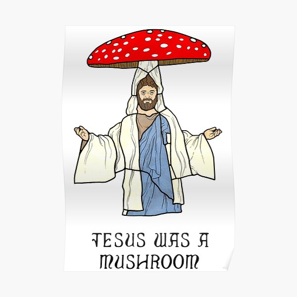 "Jesus Was A Mushroom" Poster for Sale by AnthonyAllen88 | Redbubble