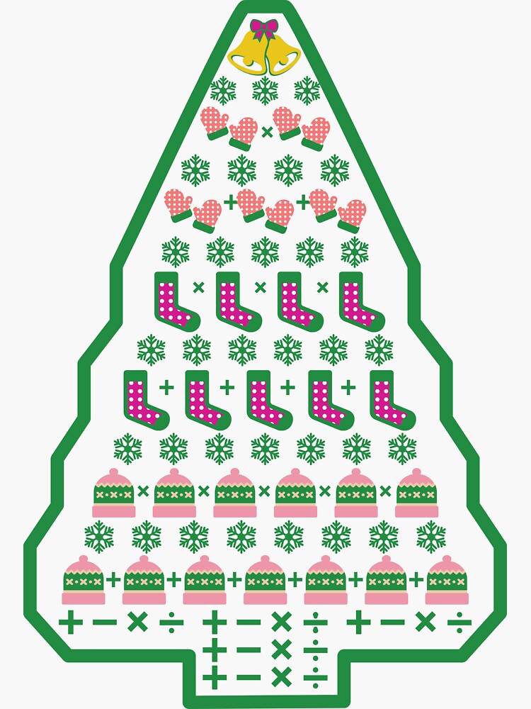 "Math teacher Christmas" Sticker for Sale by Think4Prints | Redbubble