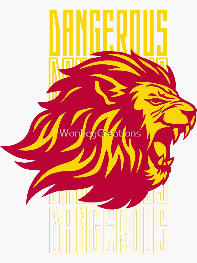"Dangerous" Sticker for Sale by WonkeyCreations | Redbubble