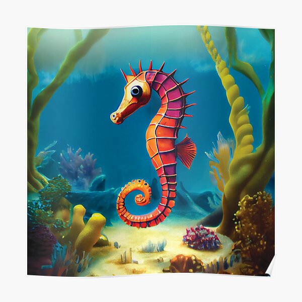"Stunning Seahorse Design" Poster for Sale by Geminiartstudio | Redbubble