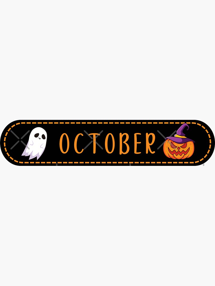 "October Stiker Puffinka" Sticker for Sale by puffinka | Redbubble