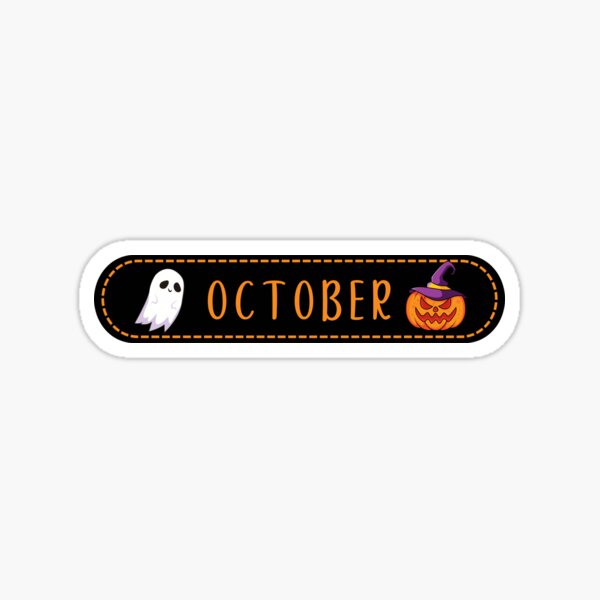 "October Stiker Puffinka" Sticker for Sale by puffinka | Redbubble