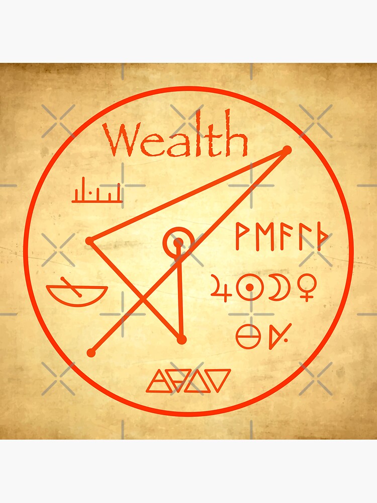 "Talisman parchment for wealth" Sticker for Sale by secretmagic | Redbubble
