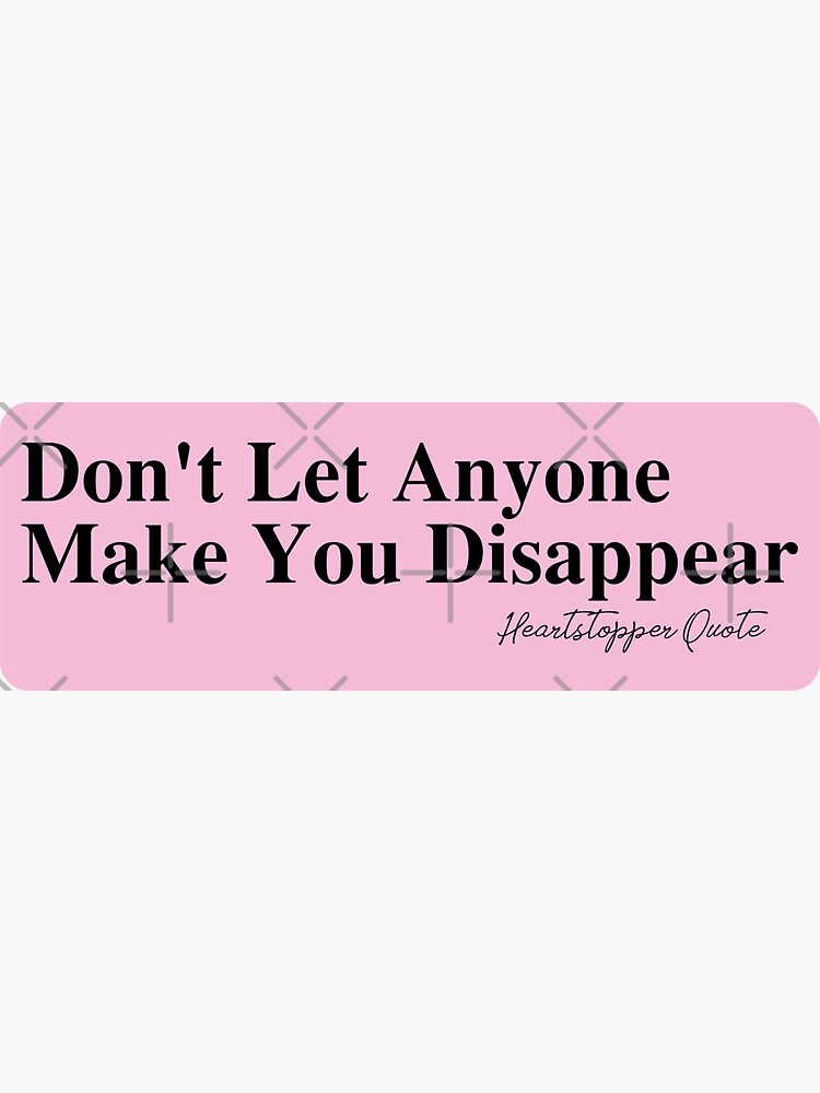 "Heartstopper Quotes" Sticker for Sale by MILODISK | Redbubble