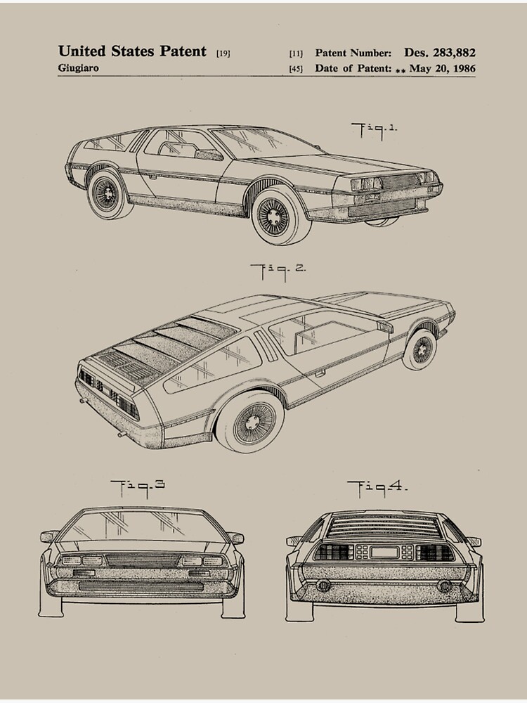 "Vintage 1986 Classic Sports Car Patent Art Invented by Giorgetto ...
