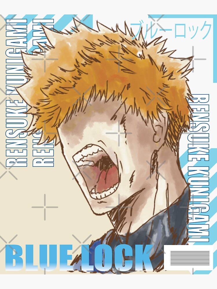 "Blue Lock Kunigami Rensuke In A Watercolor Art Design " Sticker for ...