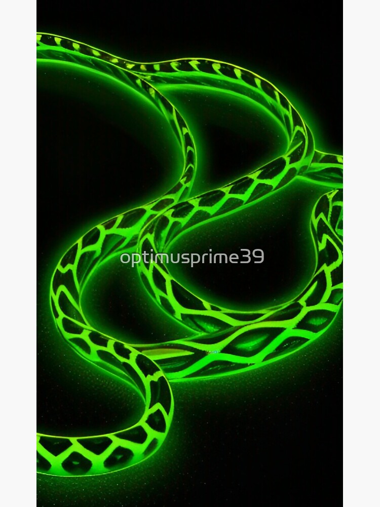 "neon green snake " Sticker for Sale by optimusprime39 | Redbubble