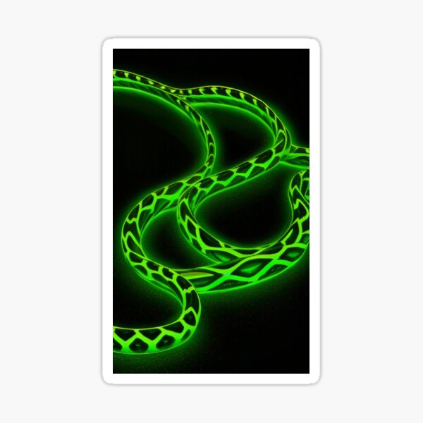 "neon green snake " Sticker for Sale by optimusprime39 | Redbubble